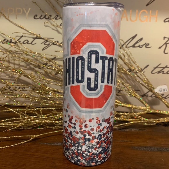 mackinac island designs | Kitchen | Ohio State Confetti Design Tumbler ...